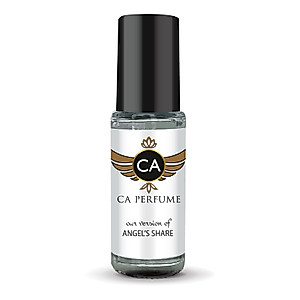 CA Perfume Impression of Angel's Share For Women Replica Fragrance Body Oil Dupes Alcohol-Free Aromatherapy Sample Travel Size Concentrated Long Lasting Attar Roll-On 0.14 Fl Oz/4ml-X1