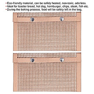 Vifemify 2pcs BBQ Mesh Bag High Temperature Resistant BBQ Bag 14x24cm Healthy and Environmental Friendly Non Toxic and Odourless