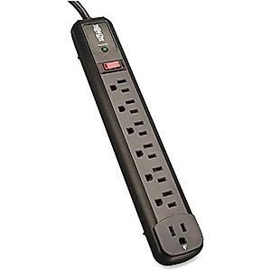 Tripp Lite Surge Protector Power Strip TL P74 RB 120V Right Angle 7 Outlet Black