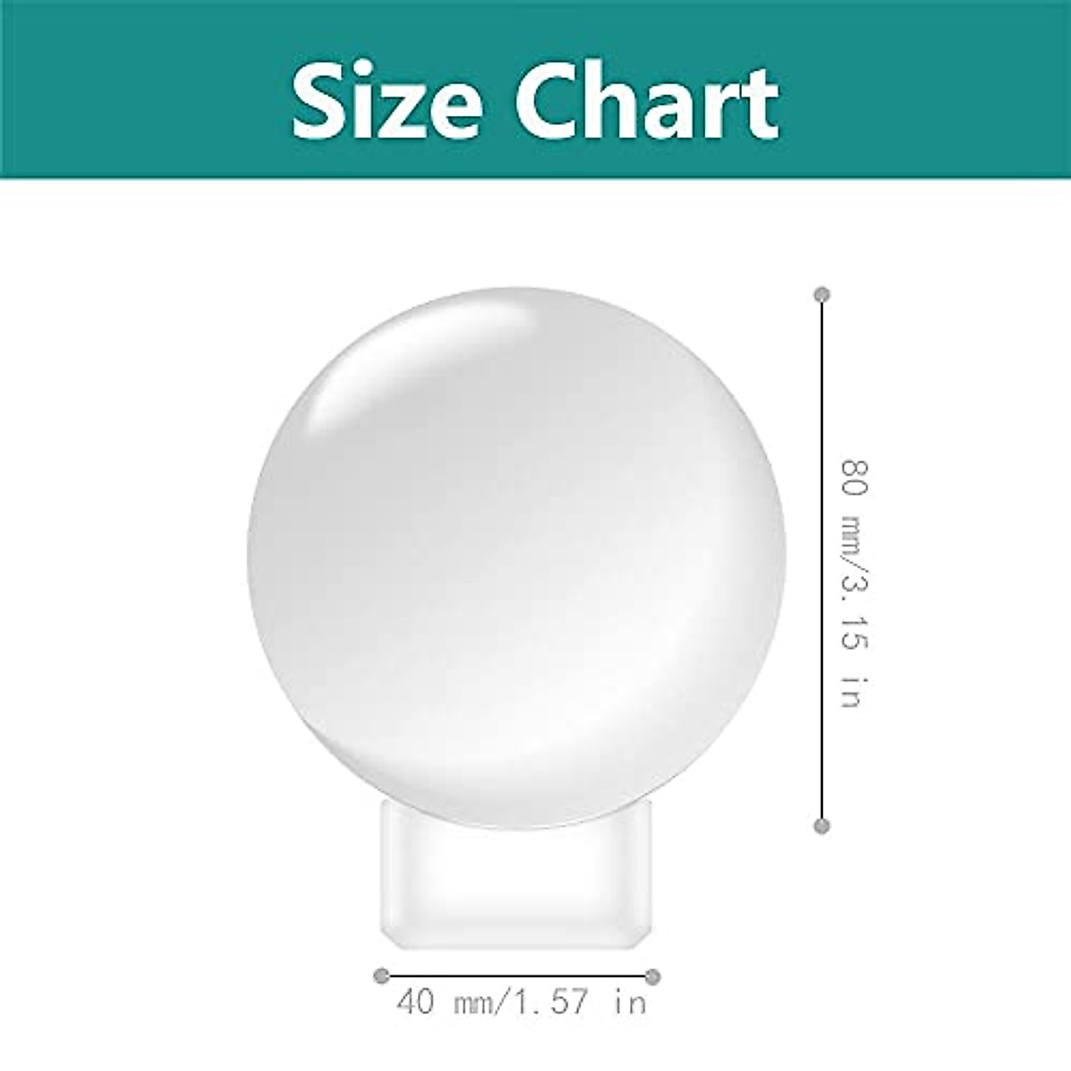 MerryNine K9 Crystal Ball, Photograph Crystal Ball with Stand and Pouch, K9 Crystal Sunshine Catchers Ball with Microfiber Pouch, Decorative and Photography Accessory (80mm/3.15" Set, K9 Clear)