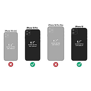 OtterBox iPhone 12 and 12 Pro Case, Symmetry Series+, Ultra-Sleek, Snaps to MagSafe, Raised Edges Protect Camera & Screen - Black