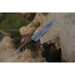 Viking Knife Custom Forged Full Tang Carbon Steel Ravens Head Hunting Camping Outdoor Knife Anniversary Birthday Xmas Gift Items