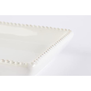 Mud Pie Secret Family Recipe White Ceramic Tray with Dip Cup, 4 1/2" x 15" | Spreader 5 1/2"