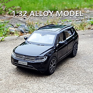 GRARRO 1:32 for Volkswagen Tiguan L SUV Alloy Car Mold Die-Casting Metal Toy Car Model Simulation Sound and Light Collection Children's Gift Scale Model (Color : White)