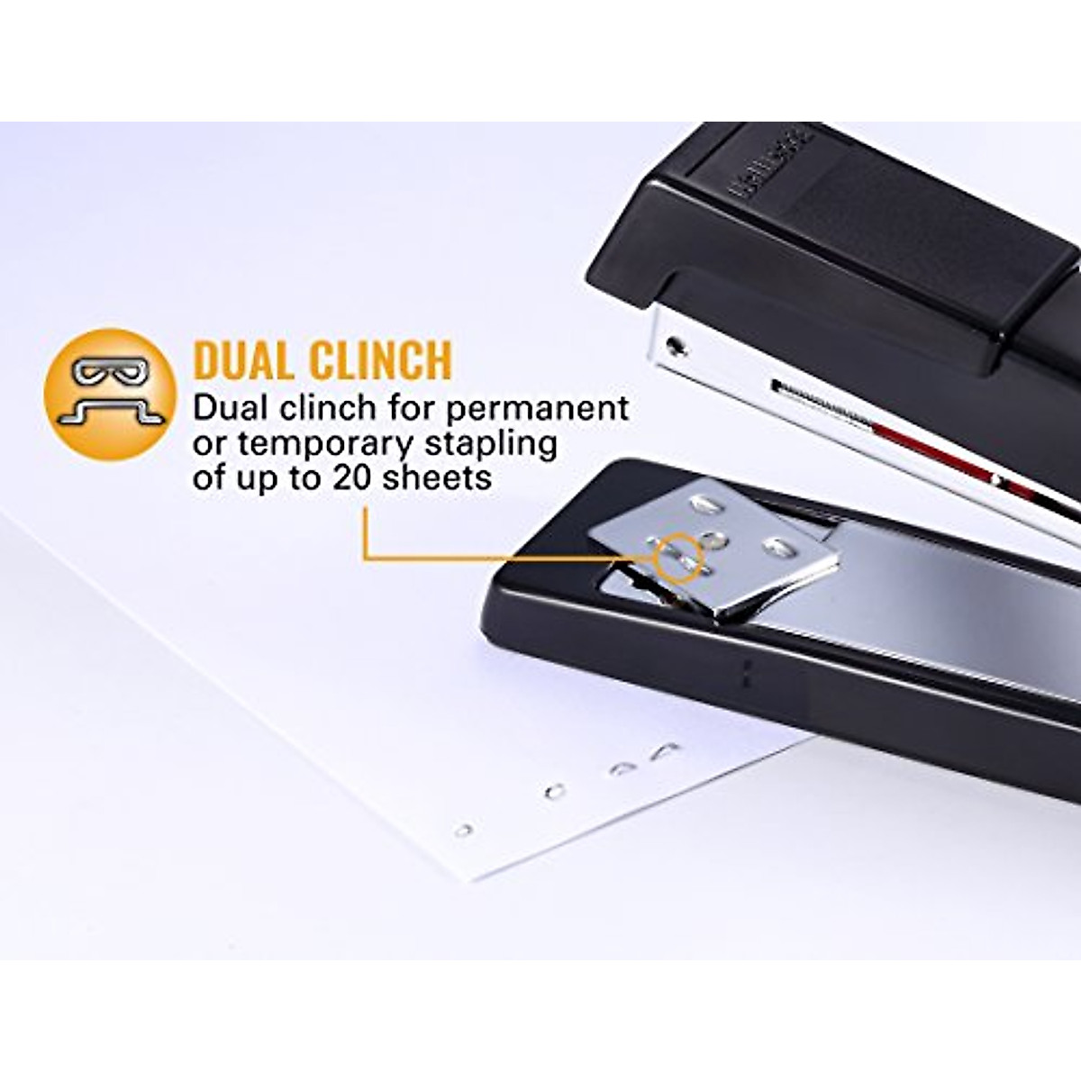 Bostitch Office B440BK B440 Executive Full Strip Stapler, 20-Sheet Capacity, Black (BOSB440BK)