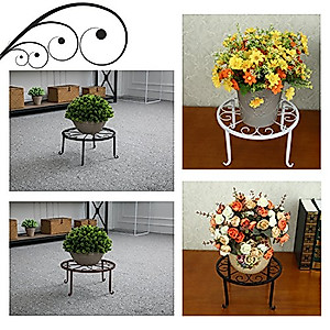 Tosnail 4 Pack 9" Metal Plant Stands for Indoor and Outdoor, Planters Stand, Flower Pots Holder, Beverage Dispenser Stand, Pumpkin Stand for Floor and Tabletop Decoration - White