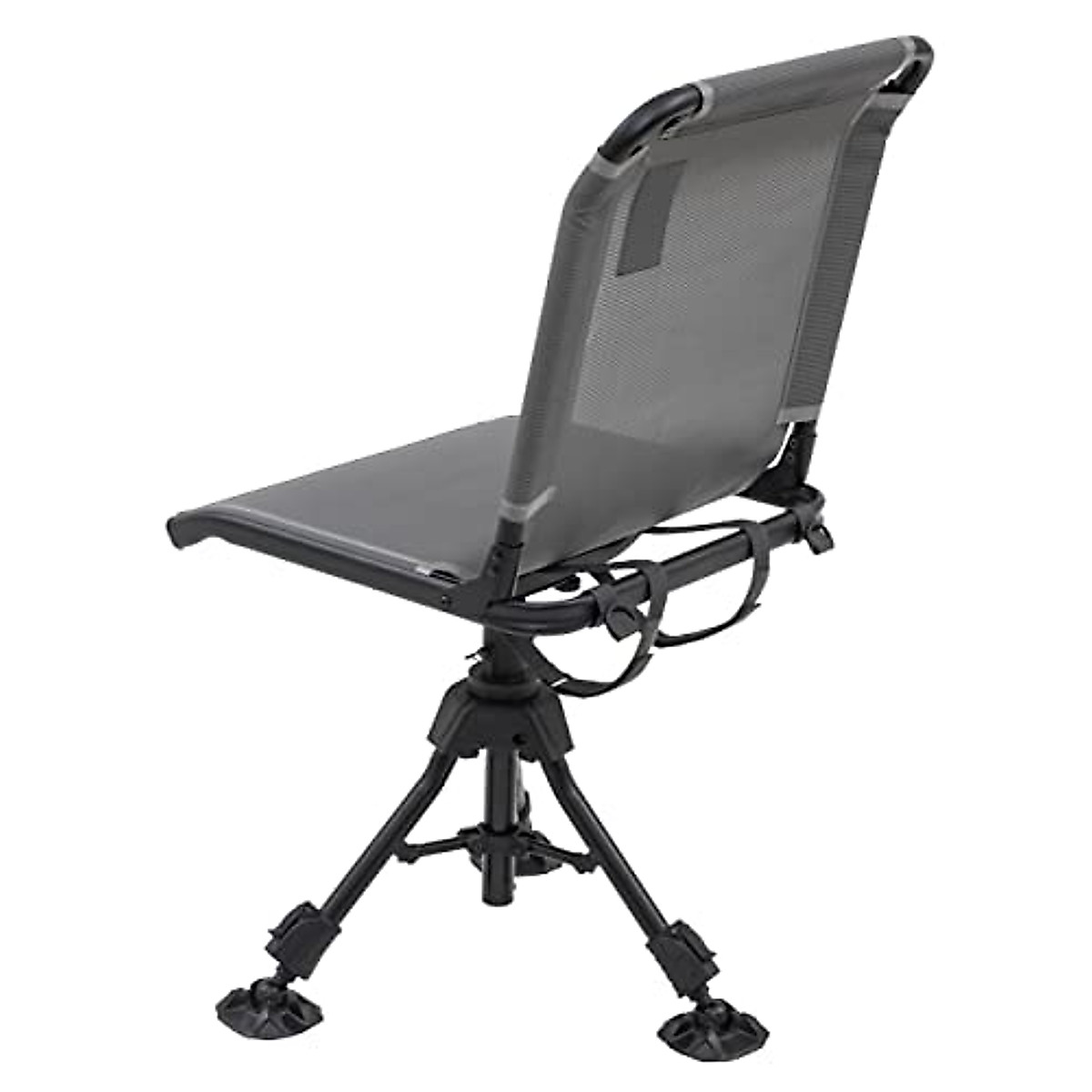 Browning Huntsman Hunting Chair - Durable TechMesh Material Over Steel Frame, with 360-degree Swivel, Adjustable Height, and Independent Leg Adjustment, Black