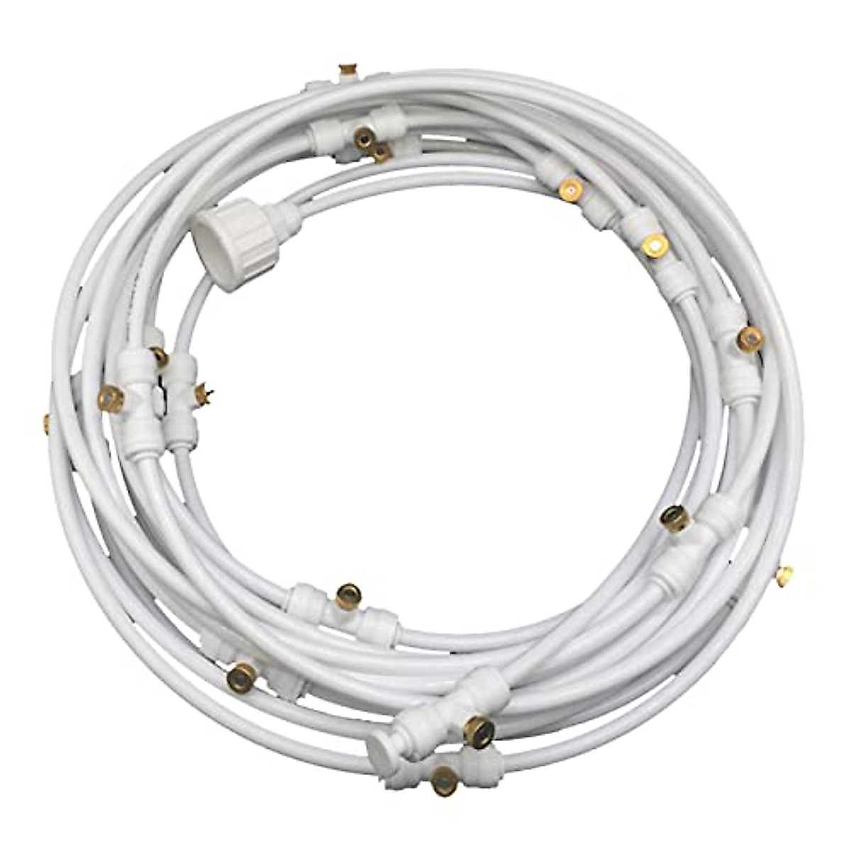 Misters Cooling System,No Leakage Outdoor Water Mist System - 3/4'' Brass Adapter Misters for Outside Patio, Misting System for Cooling Outdoor Canopy, Deck, Umbrella, Garden Suyam