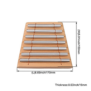 Yibuy 7 Tone Wooden Chime Eastern Energies Meditation with Wooden Mallet and 7 Tube