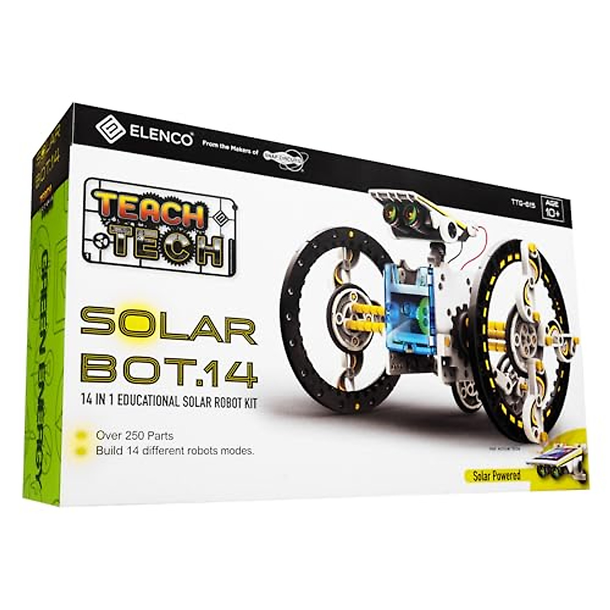 Teach Tech SolarBot.14, Transforming Solar Robot Kit, STEM Learning Toys for Kids 10+