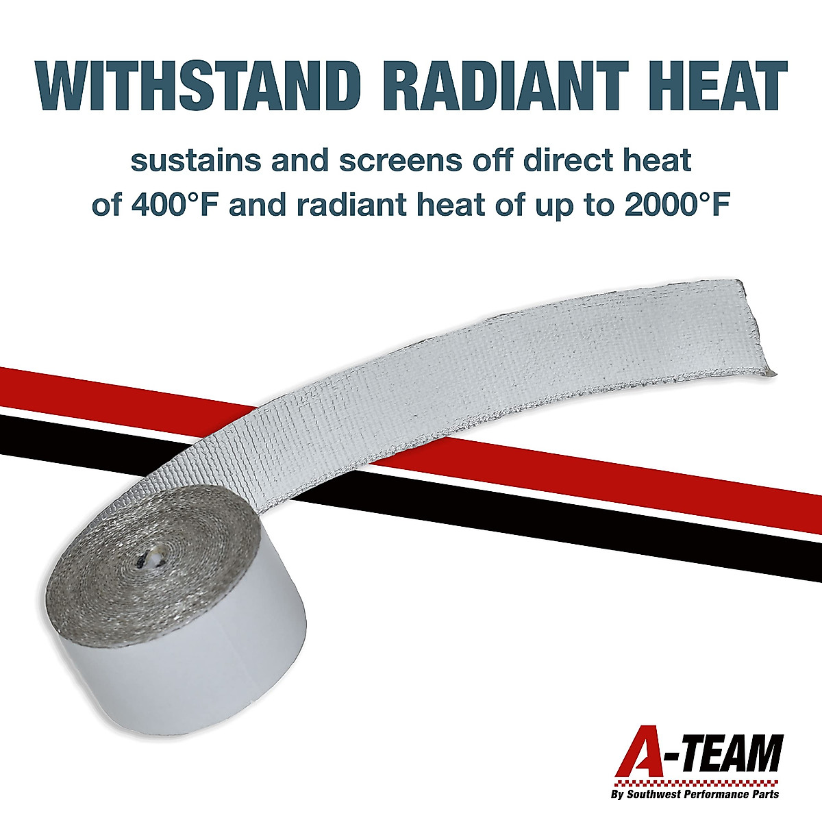 A-Team Performance - Heat Shield Tape with PSA Ultra-Lightweight Self-Adhesive and Reflective Thermal Tape 1.5" x 15'