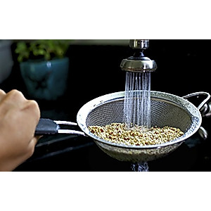 LiveFresh Premium Quality Fine Mesh Stainless Steel Strainer Sieve Colander - 7-5/8 Inch