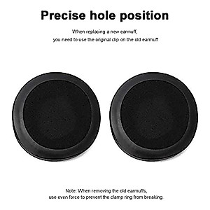 Aiivioll Replacement Ear Pads Compatible with SYNCHROS E50BT E50 S500 S700 Wireless EarPads Headphones Ear Pads Protein PU Leather Ear Pads Repair Parts (Black)