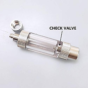 BASE WAVE Aquarium CO2 Needle Valve Regulator Flow Control,Bubble Counter,Check Valve 3 in 1 (Both Ends for CO2 Tubing)…