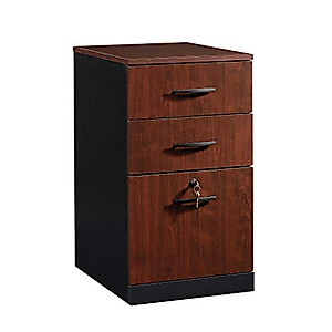 Sauder Via Pedestal, L: 15.55" x W: 19.45" x H: 28.54", Classic Cherry Finish