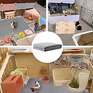 GINIDEAR Guinea Pig Cage Liner, 2 Pack - Washable, Reusable, Leakproof Fleece Bedding Pads for Small Animals with Anti-Slip Bottom - for Midwest Cage/24''X36'' Area, Gray