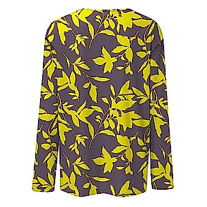 GIANTHONG Plus Size Tops for Women Off the shoulder tops for women Cotton Spandex Long Sleeve Women Long Sleeve Lace Top Womens Zip Front Sweatshirt Maternity Halloween Costumes（1-Yellow,XX-Large）