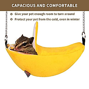 YAFIYGI 2Pack Rat Hammock for Cage Hamster Soft Bed Small Pet House Animals Warm Squirrel Hedgehog Guinea Pig Bed House for Mouse, Chinchilla, Rat, Gerbil and Dwarf Hamster（Yellow+Green