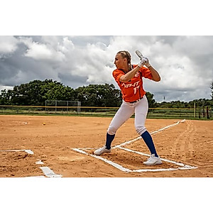 RIP-IT Women's Diamond Metal Softball Cleats - Softball Shoes for Women - White - Size 11