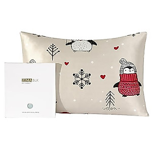 ZIMASILK Baby Toddler 100% Mulberry Silk Pillowcase for Hair and Skin Health, Both Sides Premium Grade 6A Silk, Natural Hypoallergenic Cooling Silk Pillow Case (1pc - Toddler, Snow)