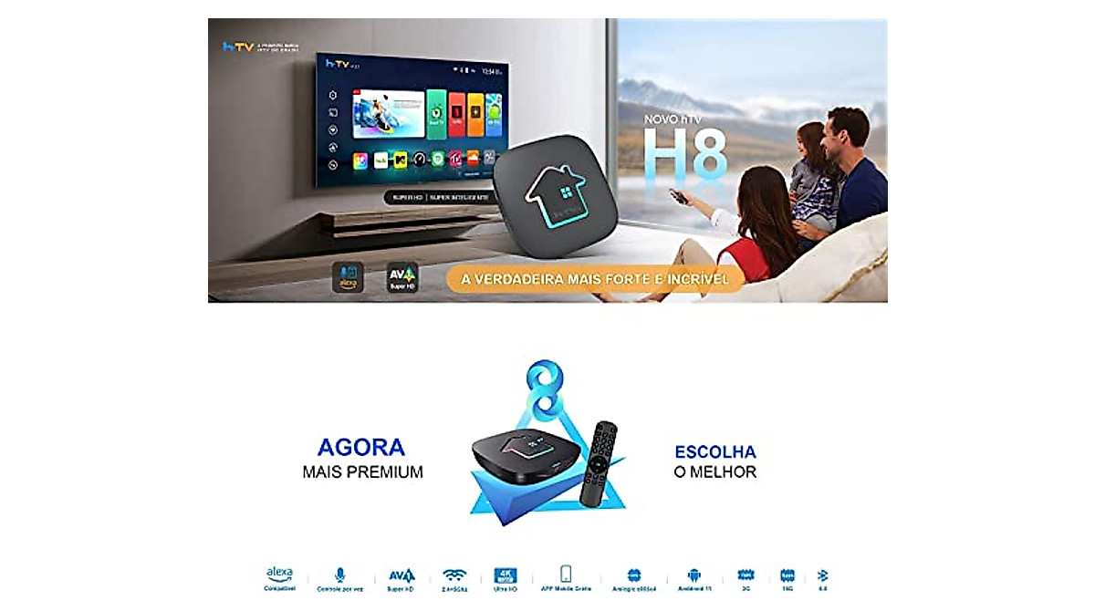 2023 HTV8 Box Brazil H8 TV Box with BrasilTV & 4K UHD