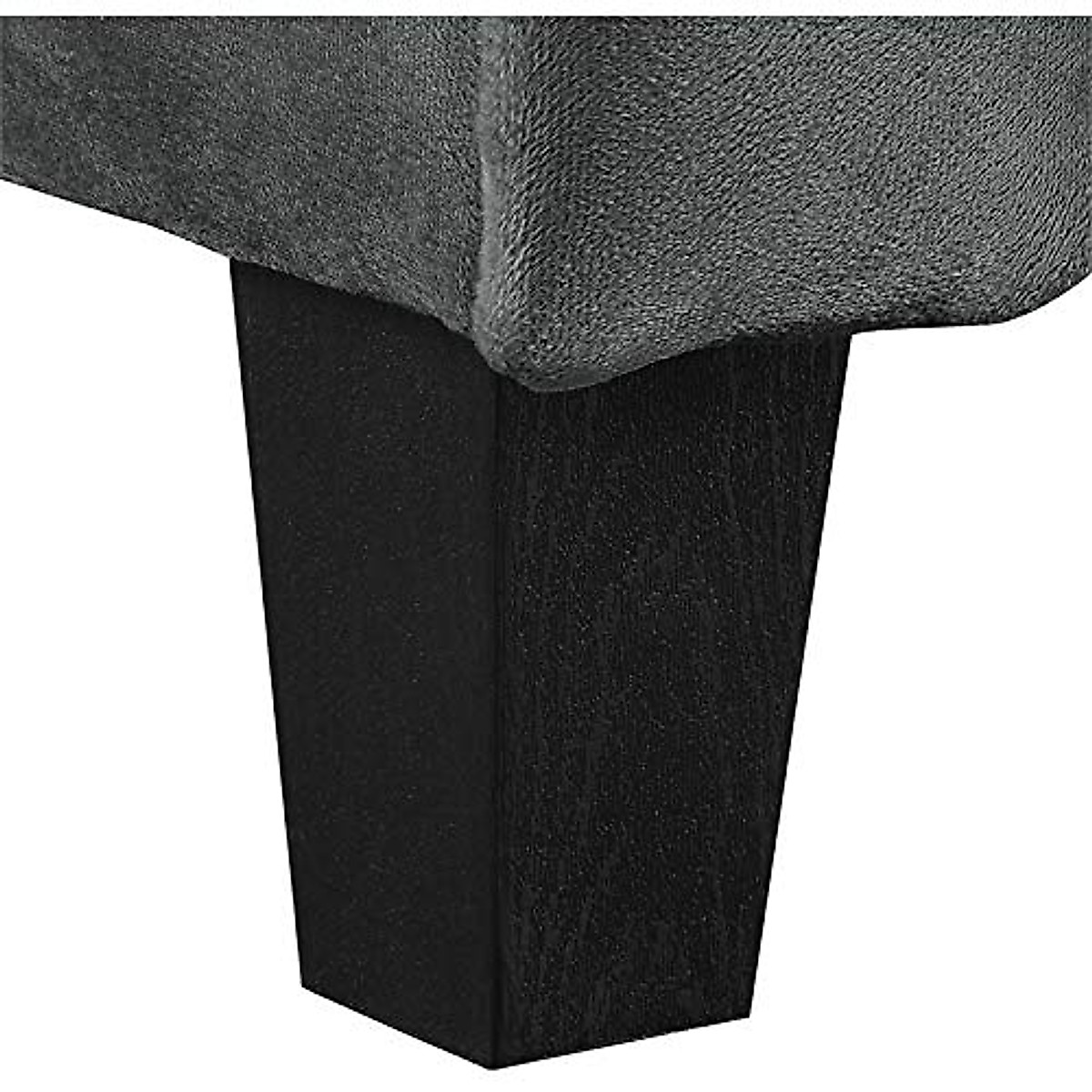 BOWERY HILL Microfiber Upholstery Living Room Sofa Couch in Dark Gray