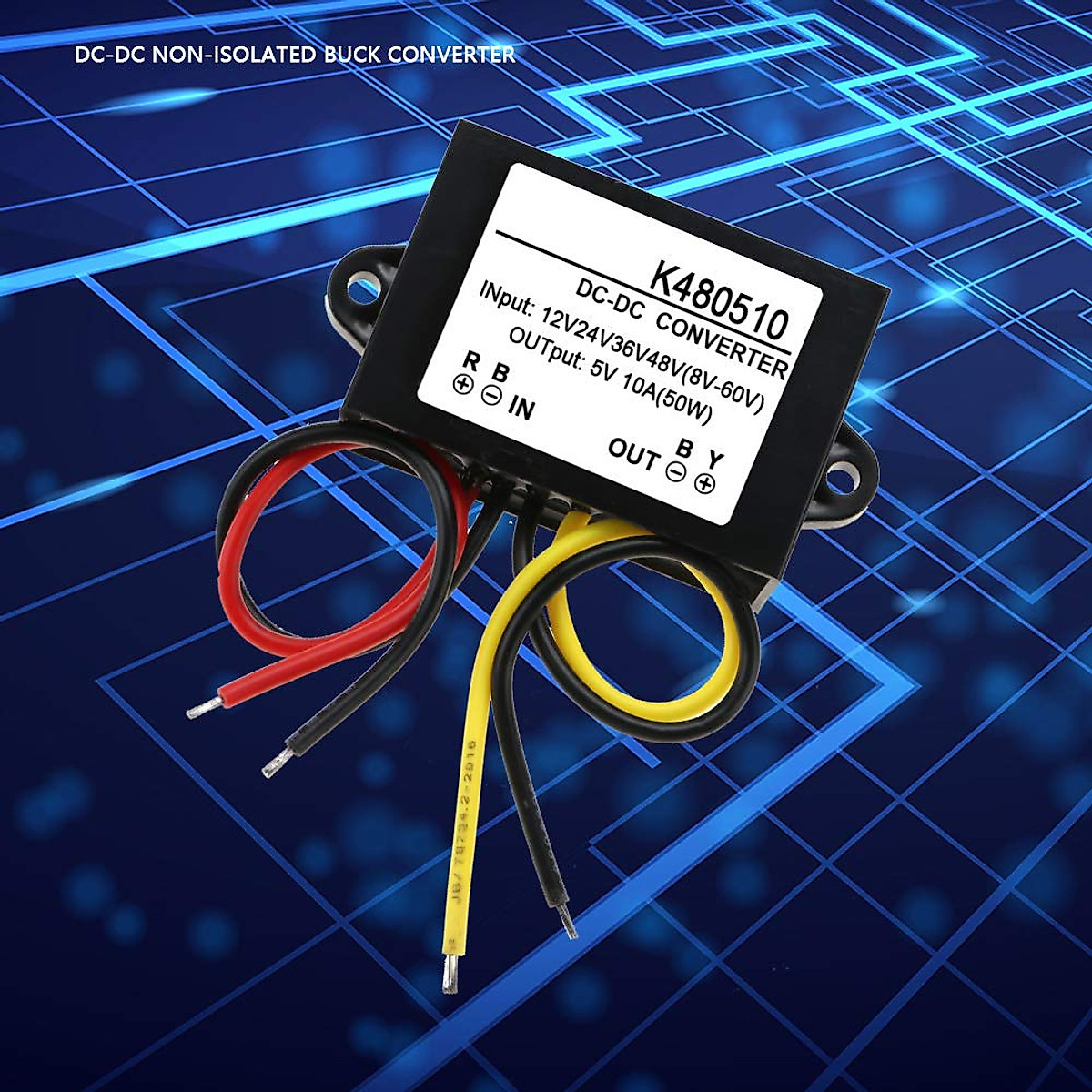 Converter, DC DC 12V/24V/36V/48V to 5V 10A Converter Step Down Power Module