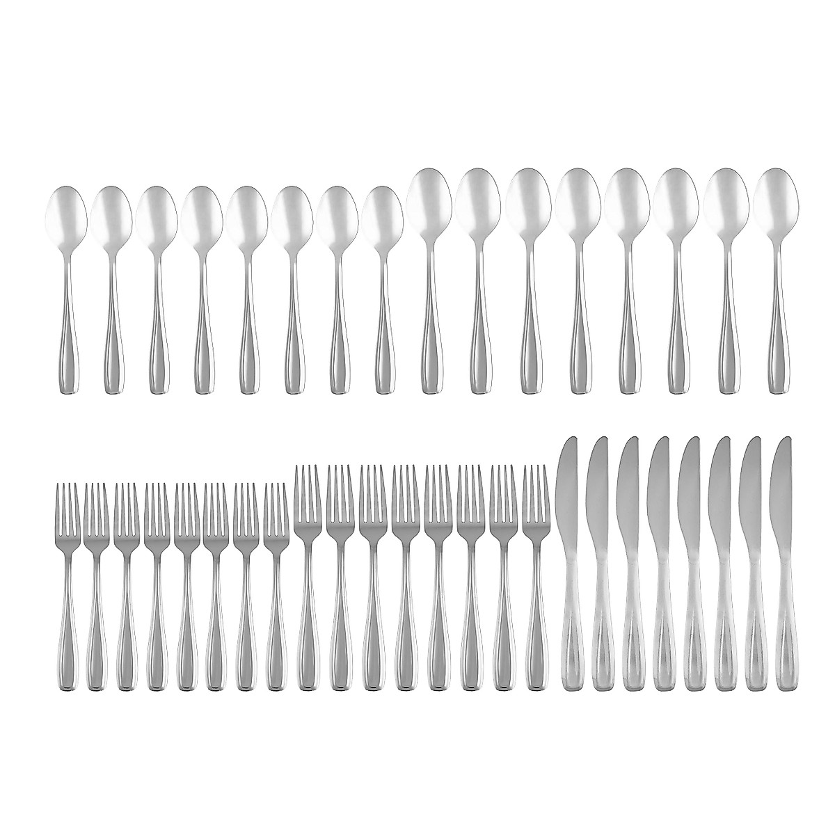 Cambridge Silversmiths Waylen Mirror 40-Piece with Rustic Bronze Buffet Flatware Set