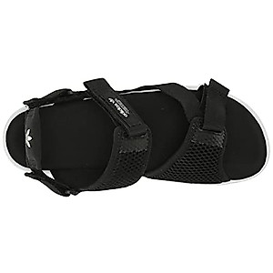 adidas Originals Women's Adilette ADV Slide Sandal, Black/White/Off White, 8