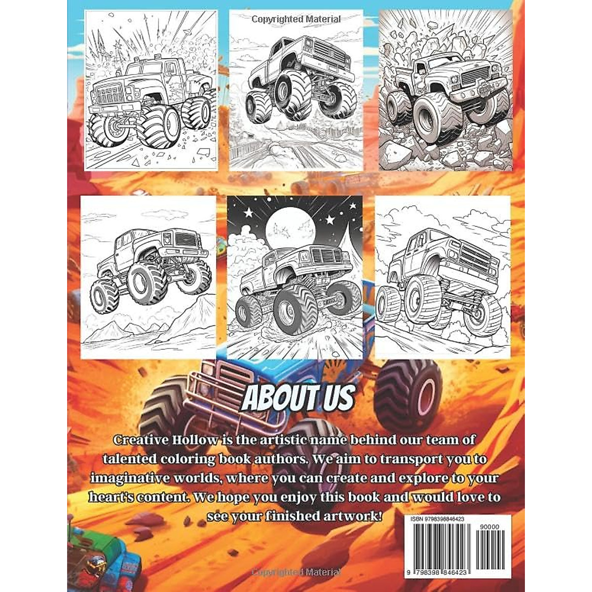 Monster Trucks Coloring Book: 40+ Awesome Illustrations of Massive 4 Wheelers with Giant Tires Performing Amazing Stunts - For Adults & Teens ... Cars, Trucks, Food & Dinosaur Coloring Books)