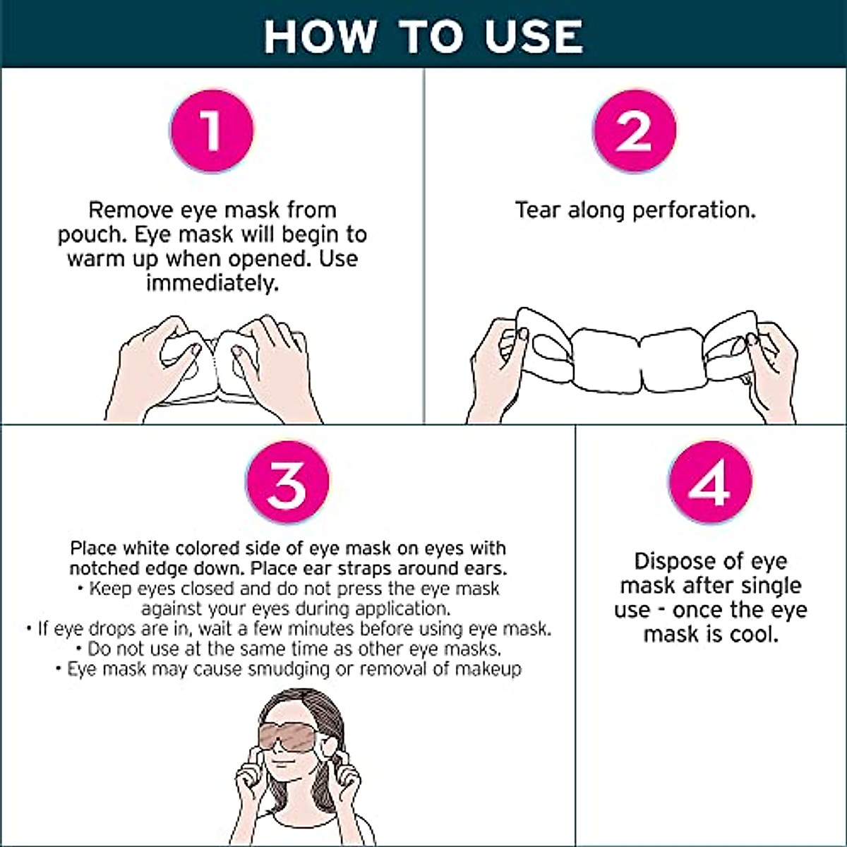 MegRhythm by Kao Gentle Steam Eye Mask, Lavender, Rejuvenates Eyes, Reduces the look of puffy eyes, Dermatologist and Ophthalmologist Tested, 5 Count