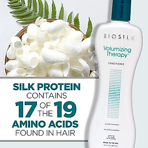 BioSilk Volumizing Therapy Conditioner - Sulfate, Paraben and Gluten Free, 12 oz.