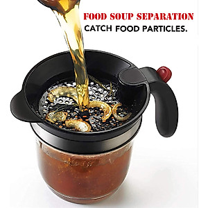 Fat Separator With Bottom Release - Food Strainers,Oil Separator with Strainer 4 Cup Gravy & 1L Grease Separator Cup with Strainer for Improved Health