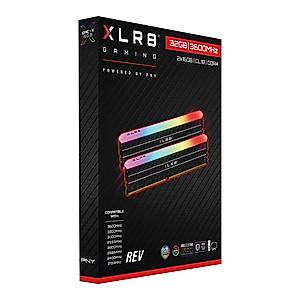 PNY XLR8 Gaming REV RGB 32GB (2x16GB) DDR4 3600MHz (PC4-28800) CL18 1.35V Dual Channel Desktop (DIMM) Memory – MD32GK2D4360018X2RGB