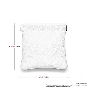 Woodten PU Leather Jewelry Travel Bag Leather Jewelry Pouch Christmas,Wedding Party Favor Gift Bag (S, White)