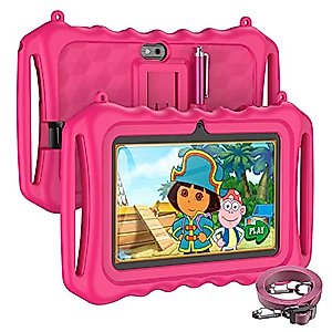 Kids Tablet, 7 inch Tablet for Kids 3GB RAM 32GB ROM, Android 12.0 Toddler Tablet with Dual Camera, WiFi, Bluetooth, Parental Control, Shockproof Case, YouTube, Netflix, Children Tablet for Toddlers