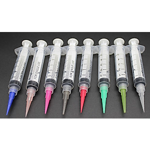 160 Pieces Plastic Tapered Pinhead Blunt End Liquid Dispenser Needles Luer Syringe Needle Tip Dispensing Fill Needle for Oil or Glue Applicator, 8 Mixed Size