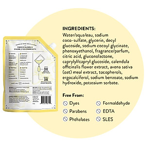 J.R. Watkins Foaming Hand Soap Refill, Moisturizing Foam Hand Wash, All Natural, Alcohol-Free, Cruelty-Free, USA Made, Lemon, 28 fl oz, 3 Pack