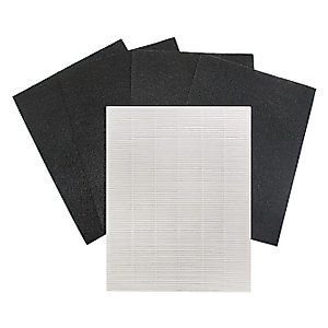 Goodsby 115115 Replacement Filter A for Winix PlasmaWave 5300, 6300, 5300-2, 6300-2, C535, P300, 9000, 5000, 5000B Air Purifier, 1 x True HEPA Size 21 Filter Plus 4 x Carbon Pre-Filters