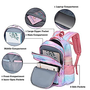 BGS BIGSUCS Girls Backpack for Kids School Backpack Preschool Kindergarten Elementary School Bag with Insulated Lunch Tote