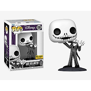 Jack's Nightmare Before Christmas Pop Figure Bundled with Jack Skellington Vinyl Exclusive + Hanger + Master Fright Gravestone + Blind Box Halloweentown Mini Bitty Pop! 4-Items