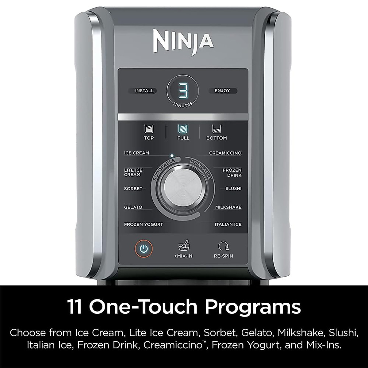 Ninja NC501 CREAMi Deluxe 11-in-1 XL Ice Cream Maker Silver (Renewed) Bundle with 2 YR CPS Enhanced Protection Pack
