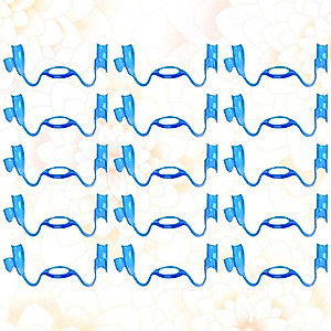 EXCEART 20pcs C Shape Cheek Retractor Autoclavable Dental Mouth Opener for Mouthguard Speak Out Challenge (Blue)