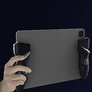 HUAYUWA Tablet Game Joystick Trigger Handle 6 Finger L1R1 Shooter Fire Aim Button Controller Fits for iPad Android Tablet PUBG Game Accessories
