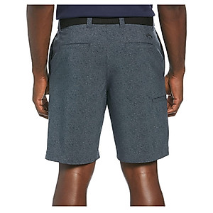Callaway Men’s Performance Flat Front Short with Active Flex Waistband, Charcoal Caviar, 34W x 9 inch Inseam