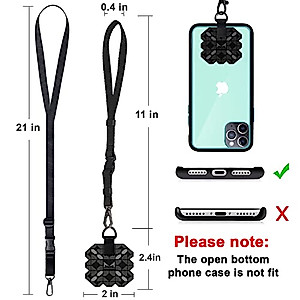 Phone Lanyard Strap, Smartphone Safety Tether Tab System for Camera & Phone Iphone Case Anchor, Smartphone Safety Tether System-Android Mobile Phone Safety Tether Tab System