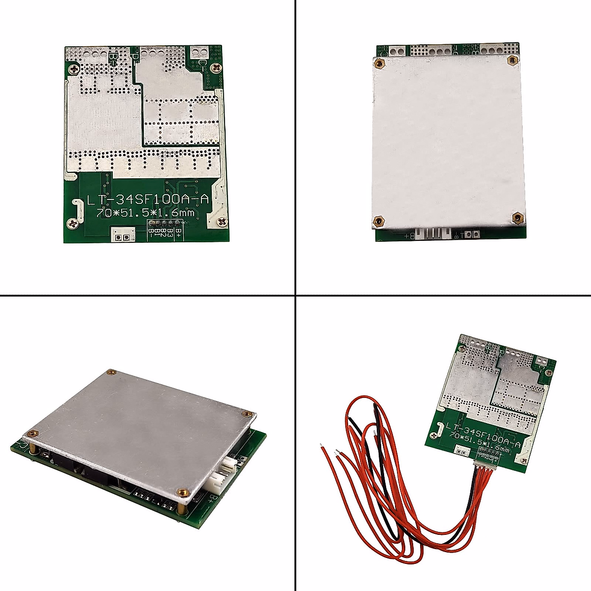 Flylin 1Pcs Battery Protection Board, 4S 100A 12V BMS Battery Protection Board with Balance LiFePO4 Lithium Iron Phosphate Charging Controller LFP (4S 100A 12V)