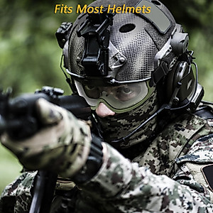 Qavctw Airsoft Goggles Anti Fog, Outdoor Sports Goggles Tactical Military Glasses for Games Sports Shooting Hunting Paintball Riding Cycling, Safety Dust Goggles Fits Most Helmets