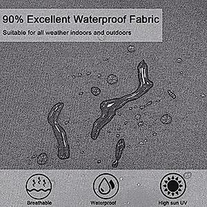 COGINQUS Indoor/Outdoor Bench Cushion Waterproof-47.3"×19.7" Thicken Patio Furniture Seat Cushion with Ties,Soft Swing Cushion Replacement for Window Lounger Garden Wicker (47.3"×19.7", Grey)