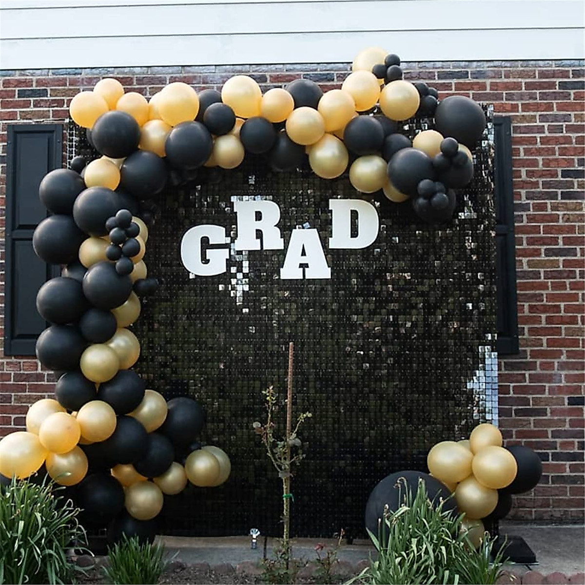 Shimmer Wall Panel Sequin Wall Backdrop Halloween Backdrop Black Backdrop 24-Packs Glitter Bling Background for Bachelorette Parties Advertising Signs